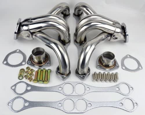 Chevy Small Block SB V8 Stainless Hugger Headers 262 265 283 305 327 ...